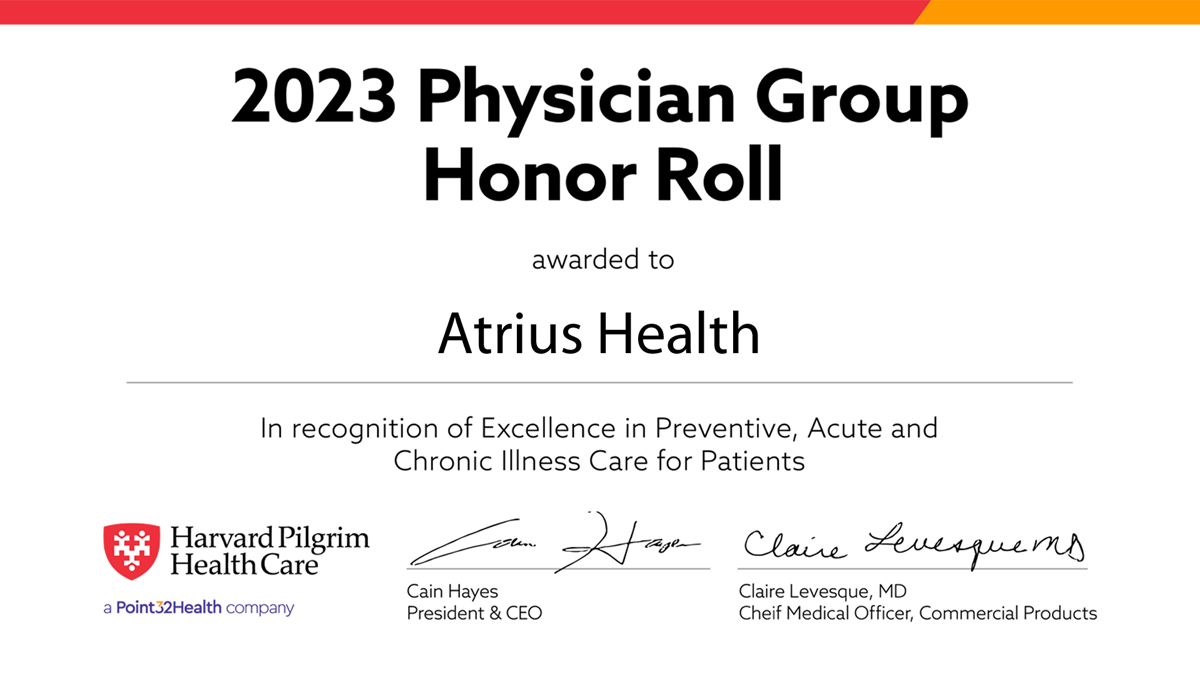 Atrius Health Recognized for Excellence in Adult and Pediatric Patient Care