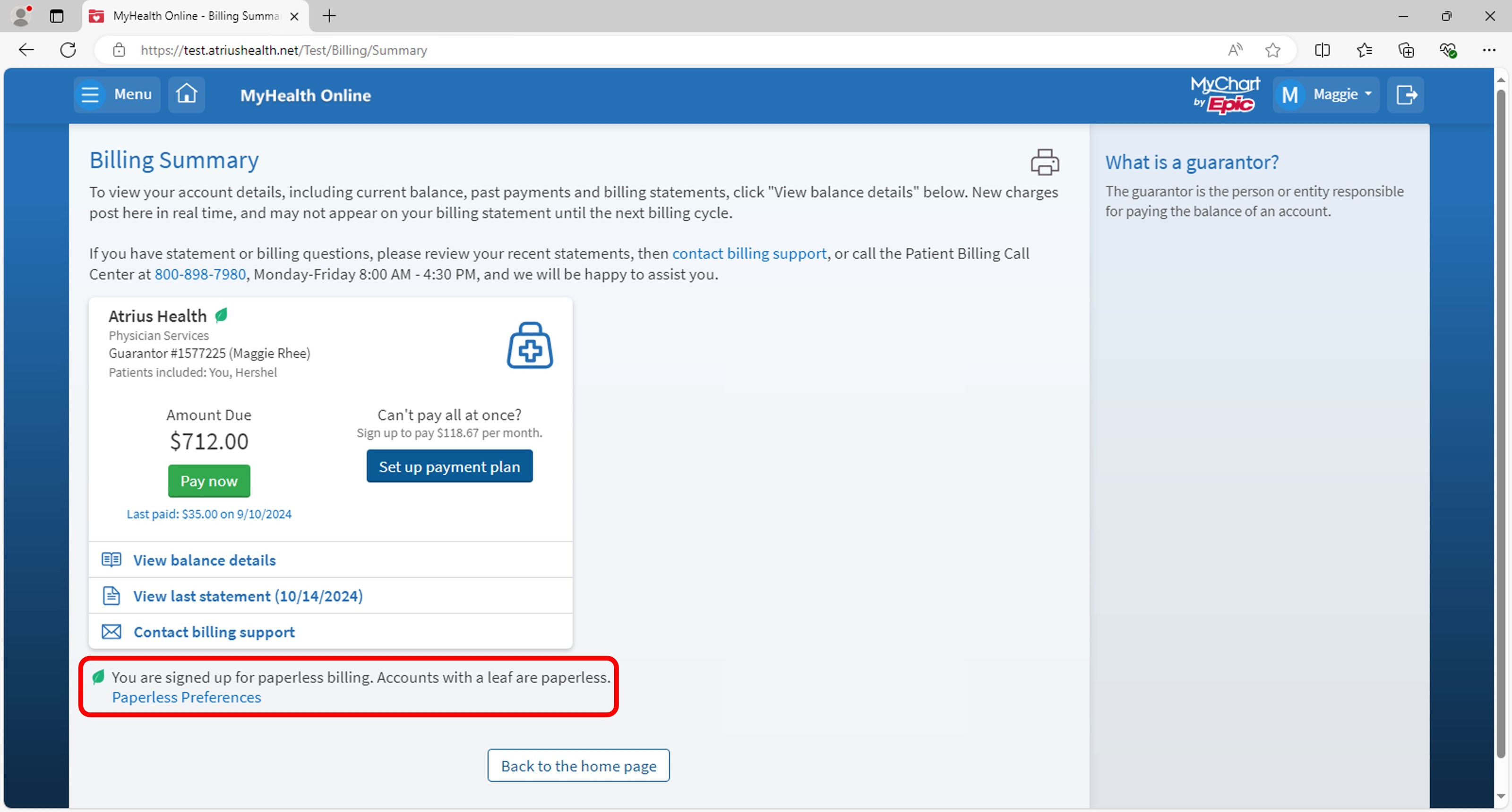 Patient Billing | Paperless Billing | Atrius Health